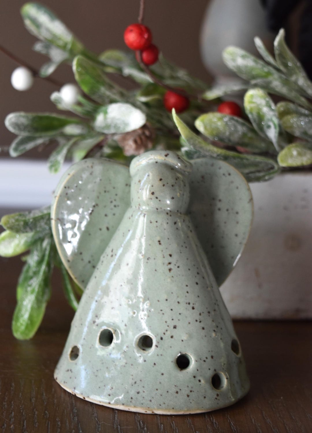 Handmade Ceramic Angel Luminary - Etsy