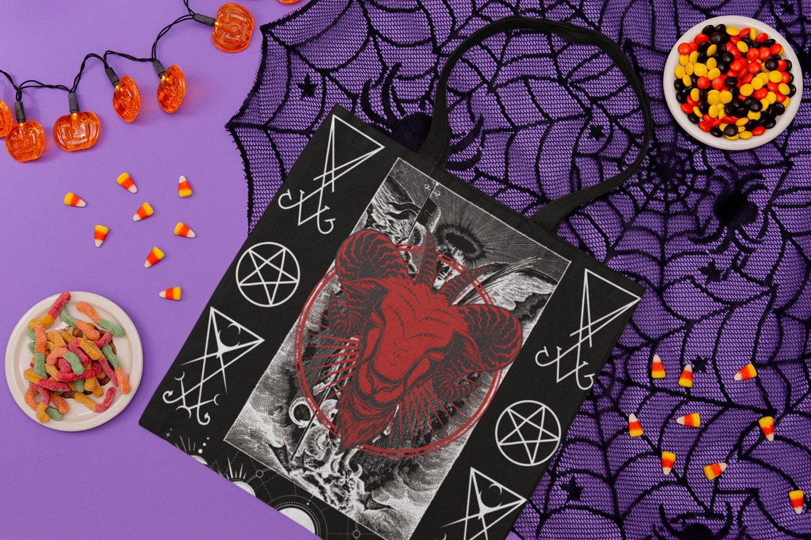 Goth Bag, Baphomet, Purse, Goth Aesthetic, Gothic Aesthetic, Gifts for ...