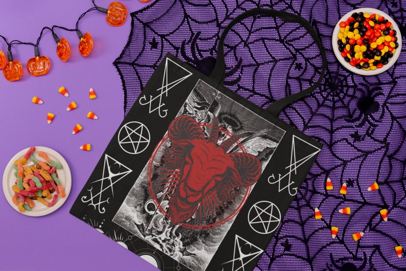 Goth Bag, Baphomet, Purse, Goth Aesthetic, Gothic Aesthetic, Gifts for ...