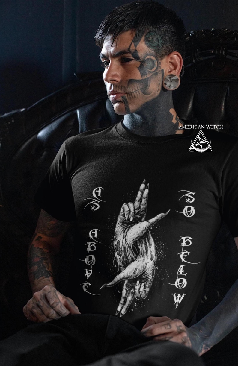 As Above so Below Goth Shirt, Collab Shirt, Alternative Witchy Design ...