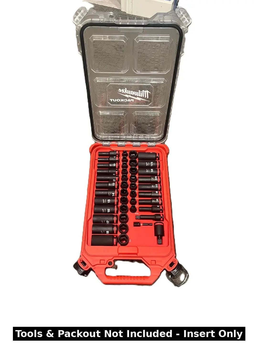 Durable Impact Socket Organizer Insert for Milwaukee Packout 48-22-8436 ...