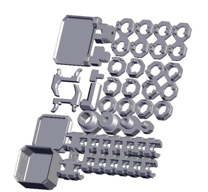 Customizable 3D Printed Wall Storage Solution Starter Kit 16 X 16 With ...