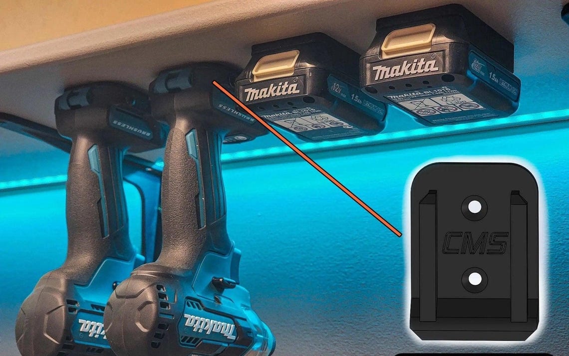 Makita M12 Single Tool Holder - Wall-mountable Organizer for Power ...