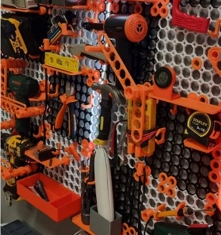 Customizable 3D Printed Wall Storage Solution Starter Kit 16 X 16 With ...