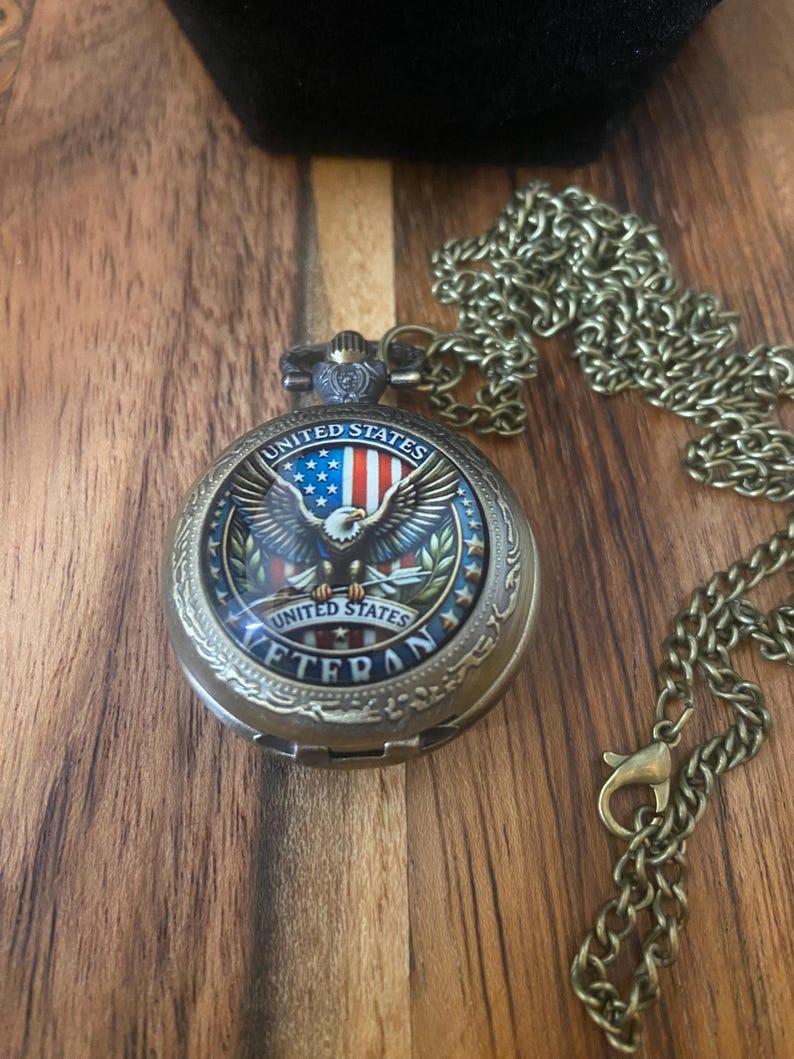 Eagles Veteran's Pocket Watch and Chain - Etsy UK