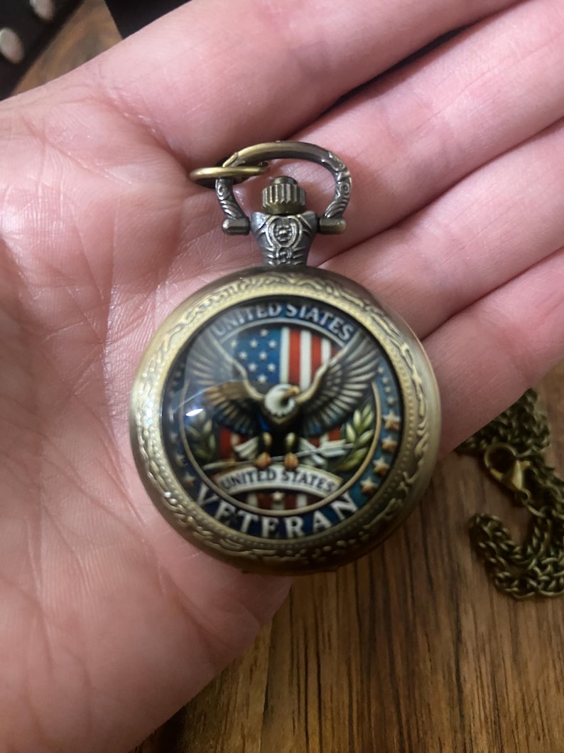 Eagles Veteran's Pocket Watch and Chain - Etsy UK
