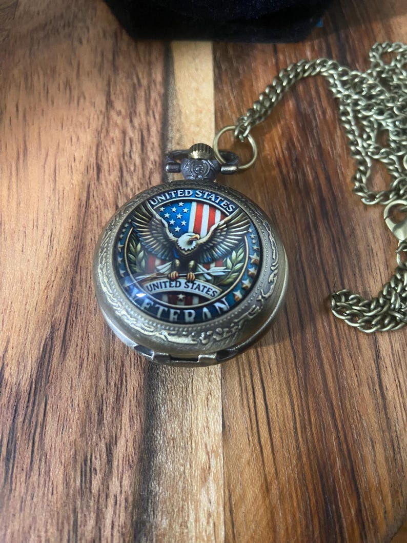 Eagles Veteran's Pocket Watch and Chain - Etsy UK