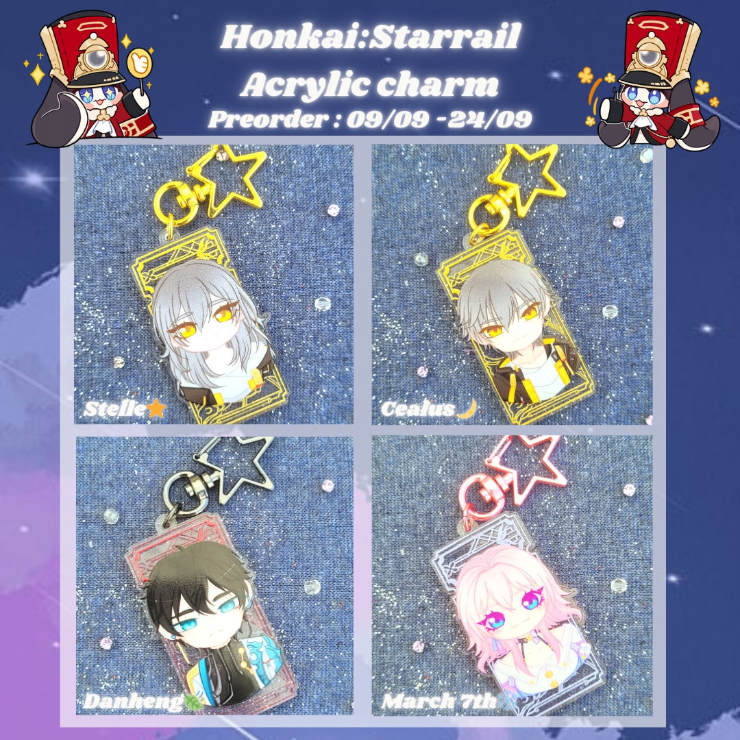 PREORDER Honkai Starrail First Team Acrylic Charms - Etsy
