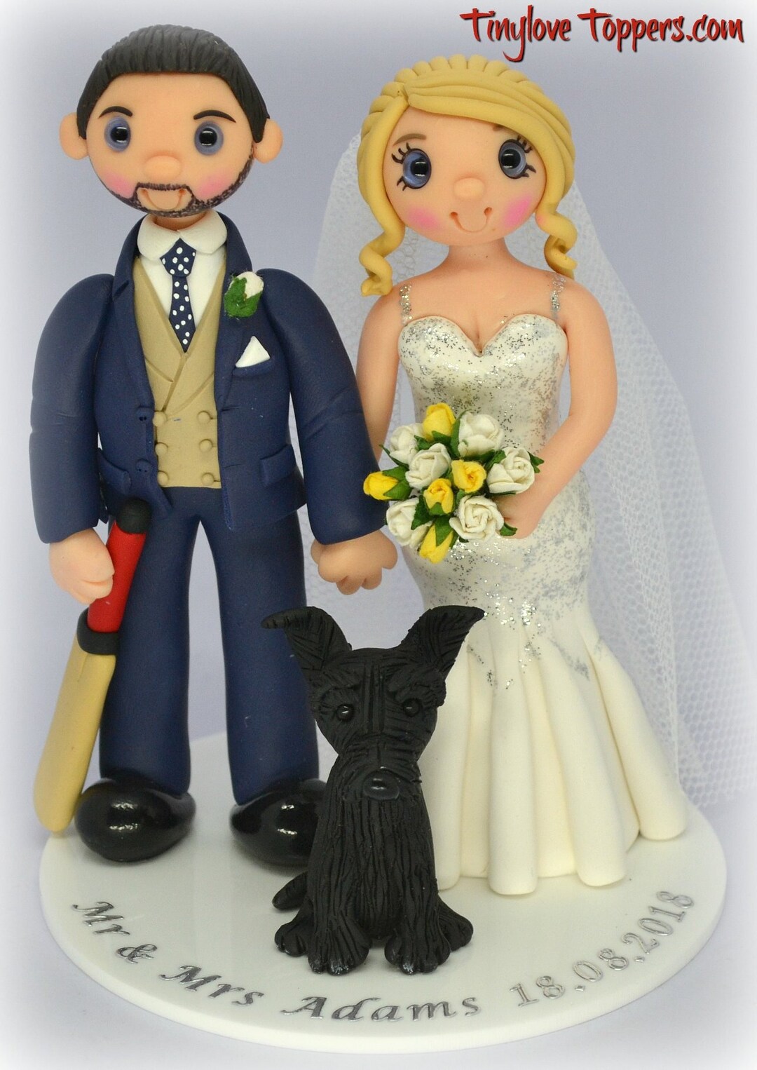 Personalised Wedding Cake Topper, Custom Wedding Cake Topper, Bride and ...