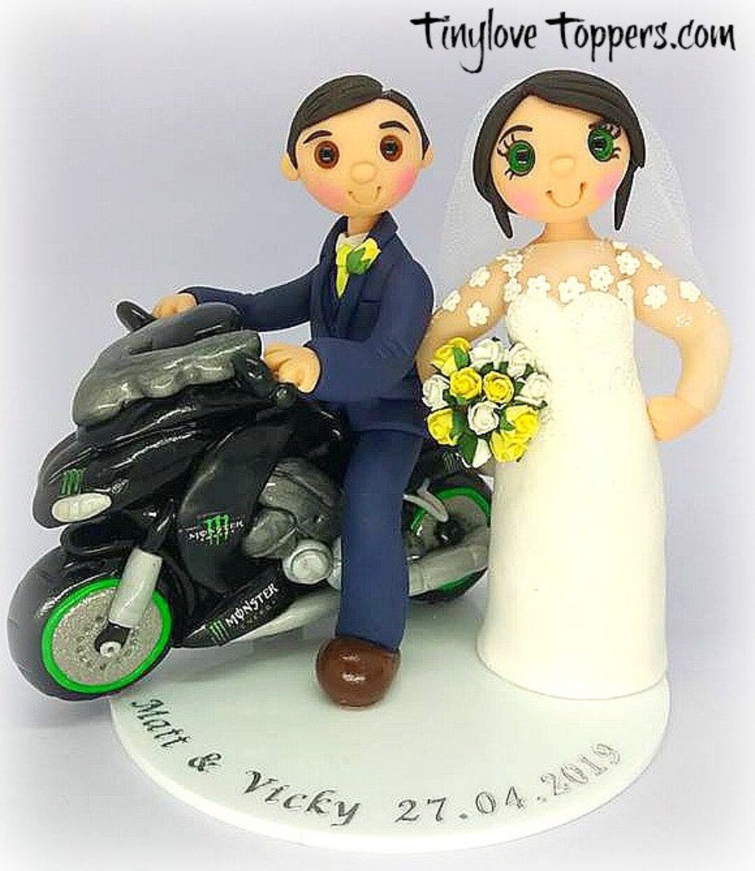 Personalised Wedding Cake Topper, Custom Wedding Cake Topper, Bride and ...