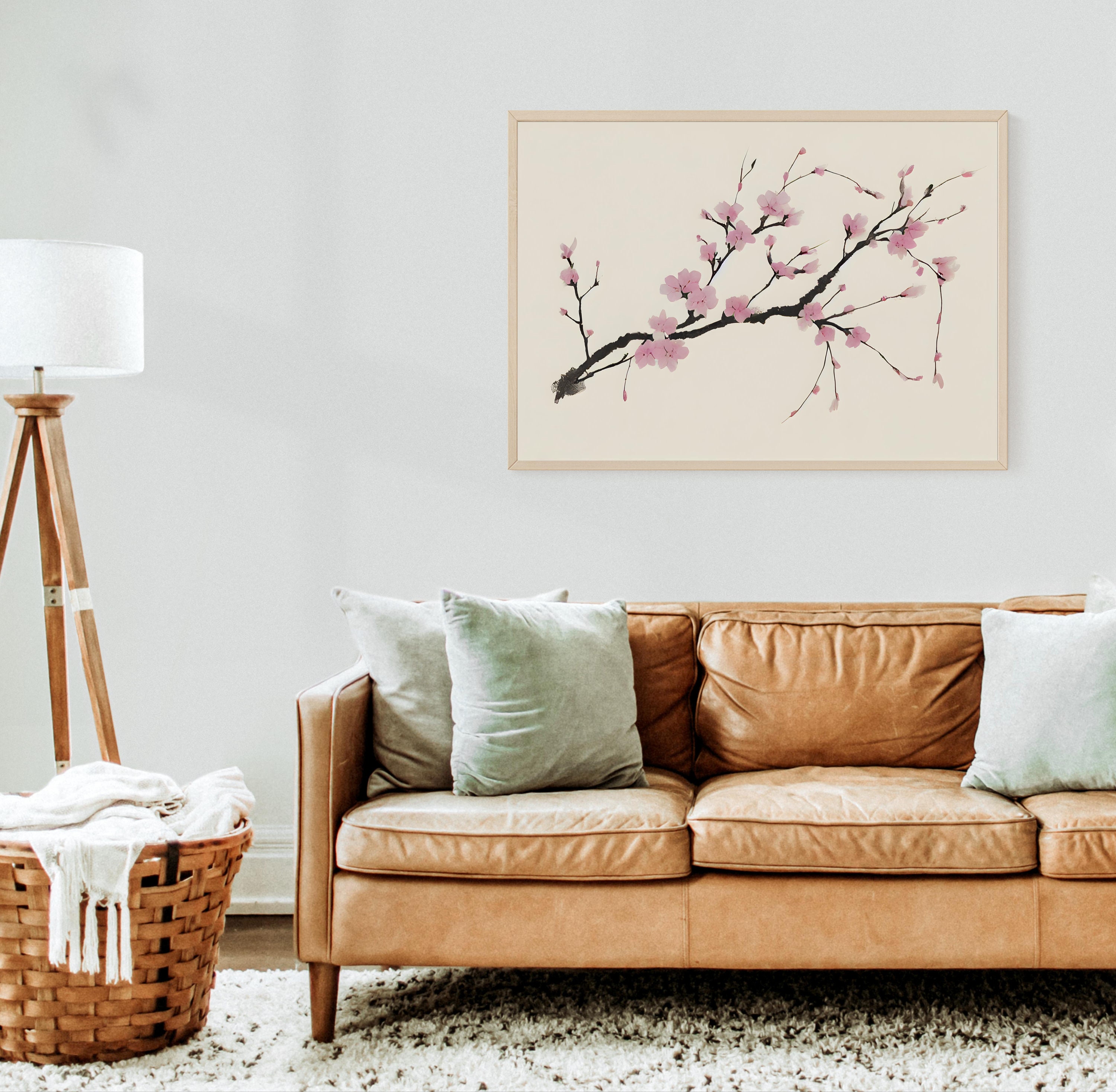 CHERRY BLOSSOM ART, Japanese Poster, Japanese Floral Art, Weeping ...