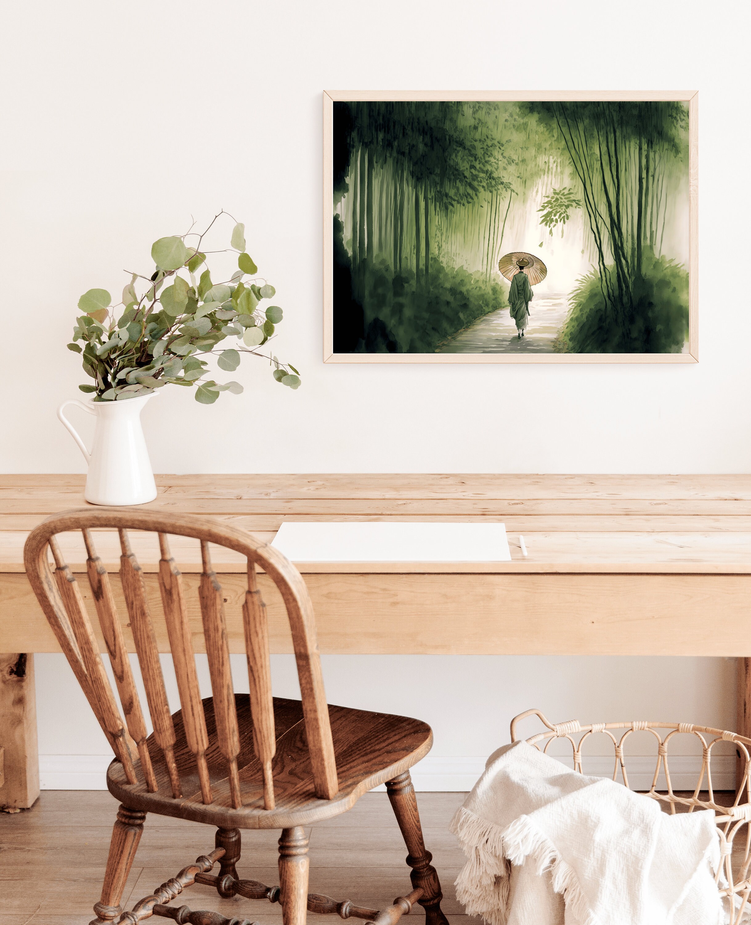 BAMBOO FOREST Art, JAPANESE Artwork, Scenic Wall Art, Beautiful Asian ...