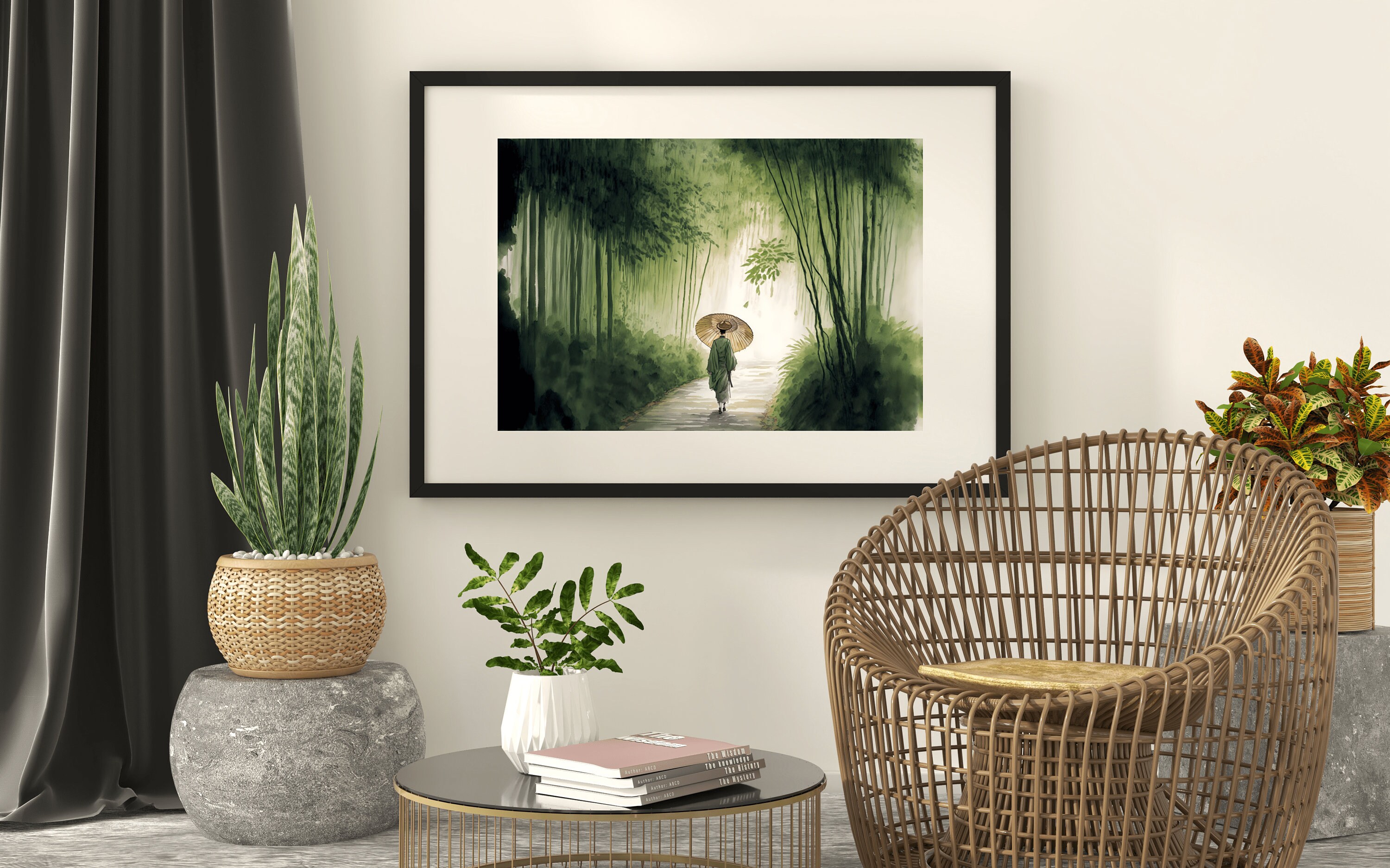 BAMBOO FOREST Art, JAPANESE Artwork, Scenic Wall Art, Beautiful Asian ...