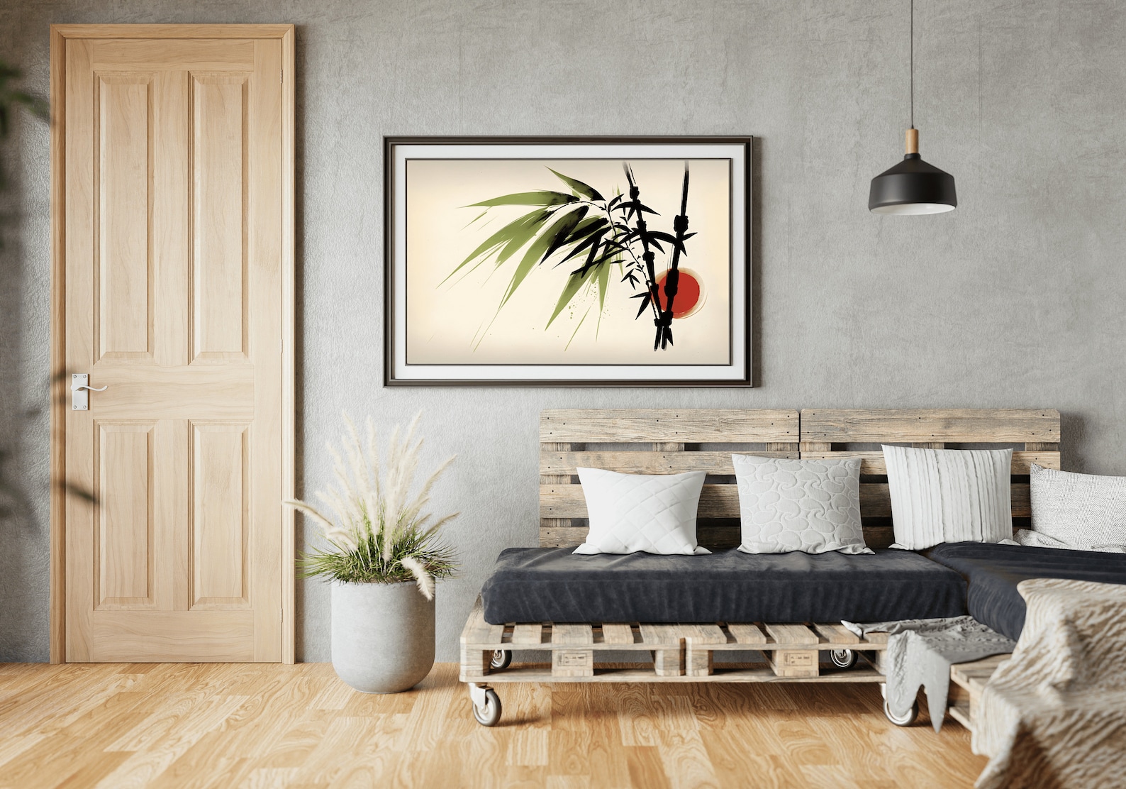 Sumi-e Art Print, Zen Bamboo Wall Decor, Japanese Wall Art, Home Decor ...