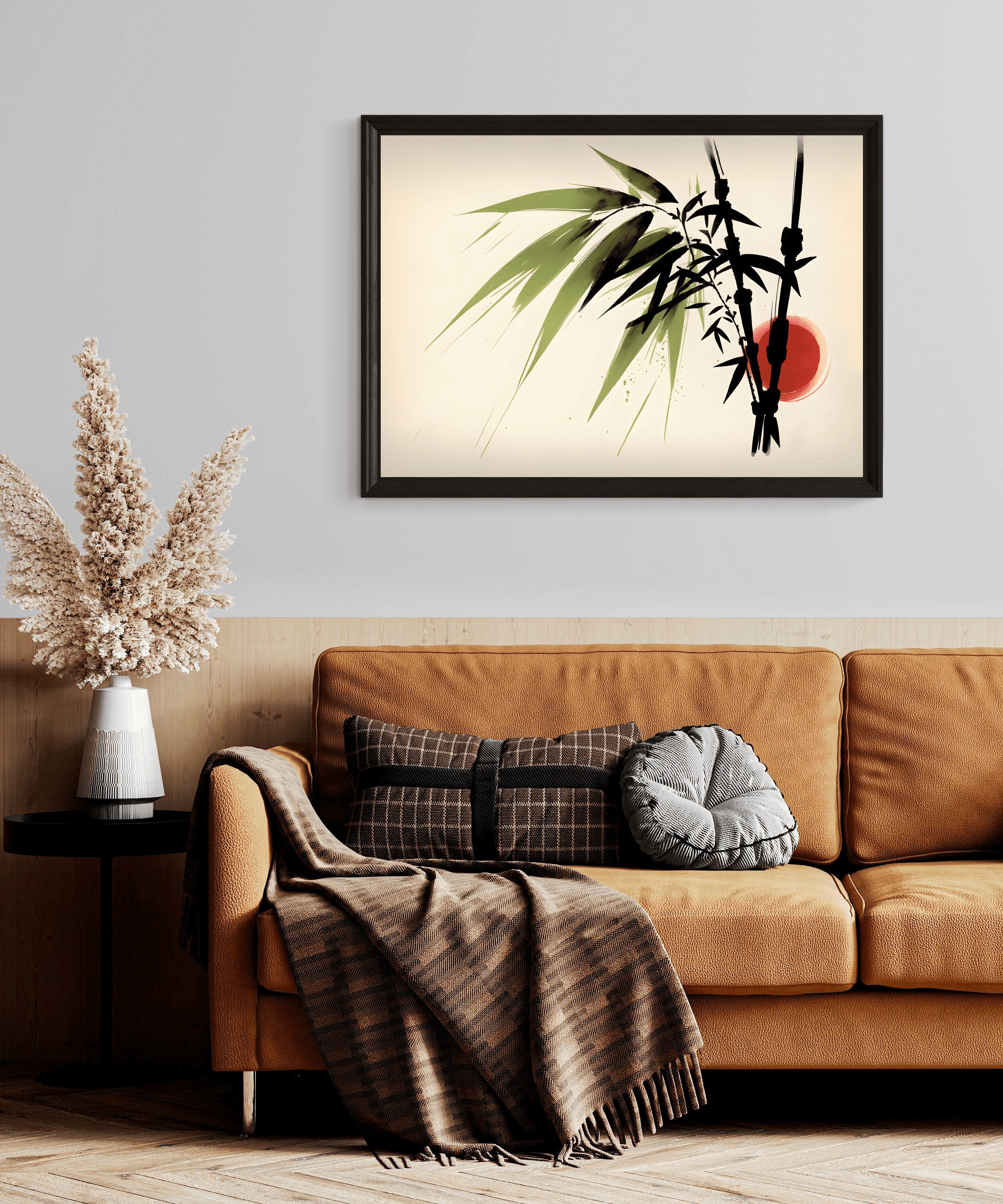 Sumi-e Art Print, Zen Bamboo Wall Decor, Japanese Wall Art, Home Decor ...