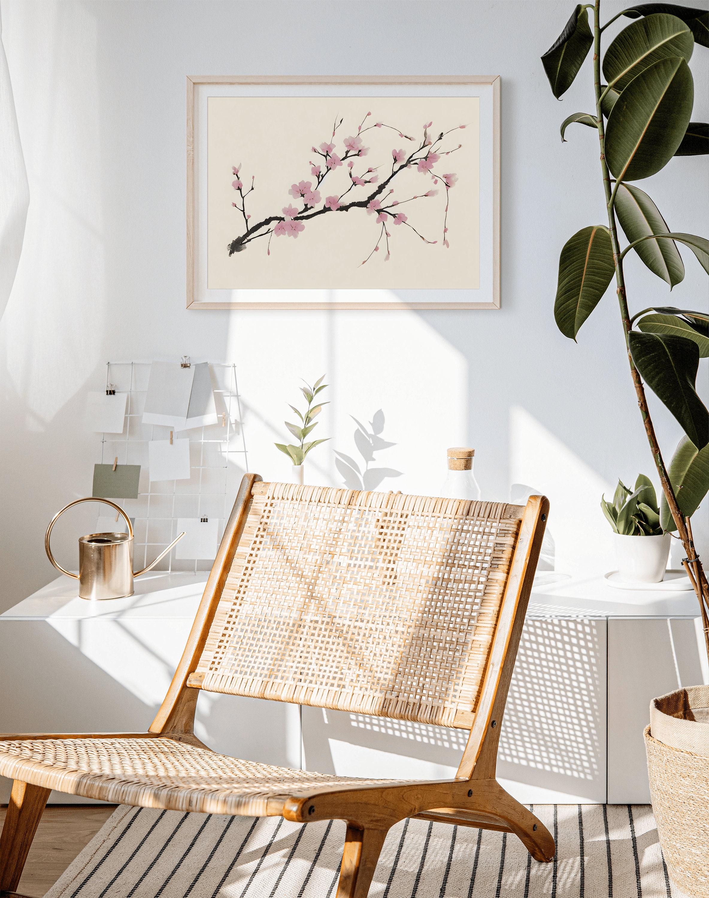 CHERRY BLOSSOM ART, Japanese Poster, Japanese Floral Art, Weeping ...