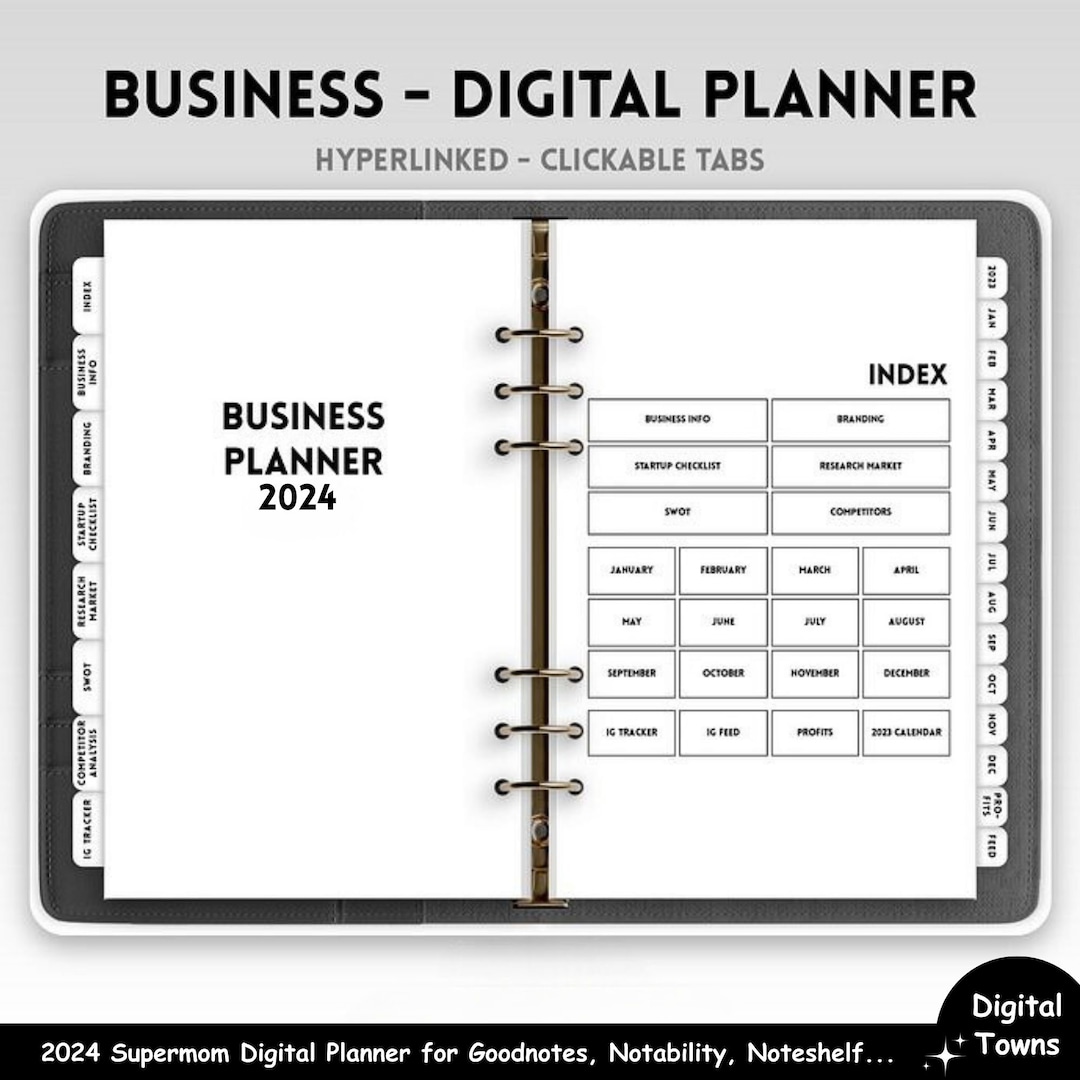 Business Digital Planner 2024 2025 2026, Social Media Planner Goodnotes ...