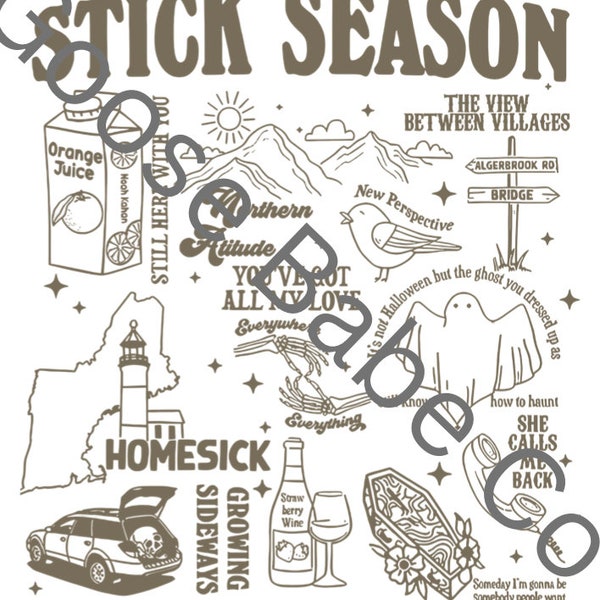 Stick Season Stickers - Etsy