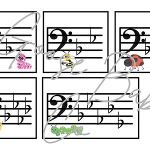 Sharps and Flats Flashcards, Cute Music Flashcards, Music Theory ...
