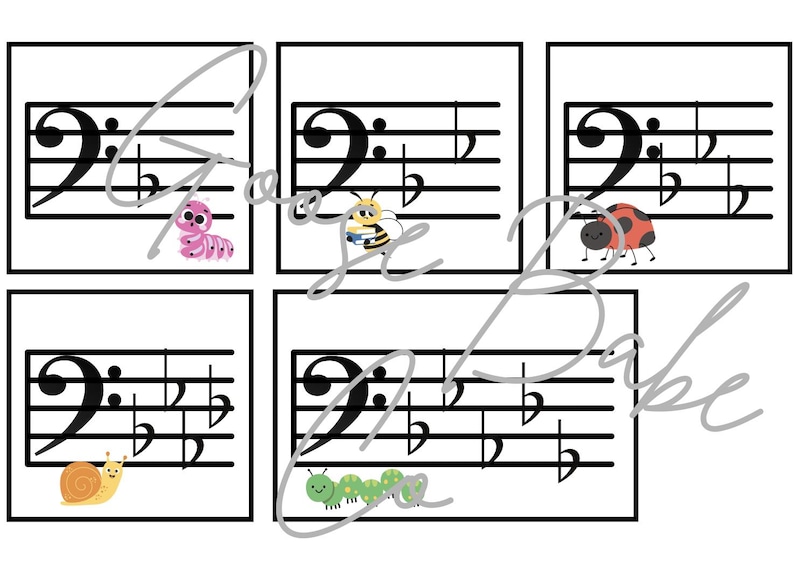 Sharps and Flats Flashcards, Cute Music Flashcards, Music Theory ...