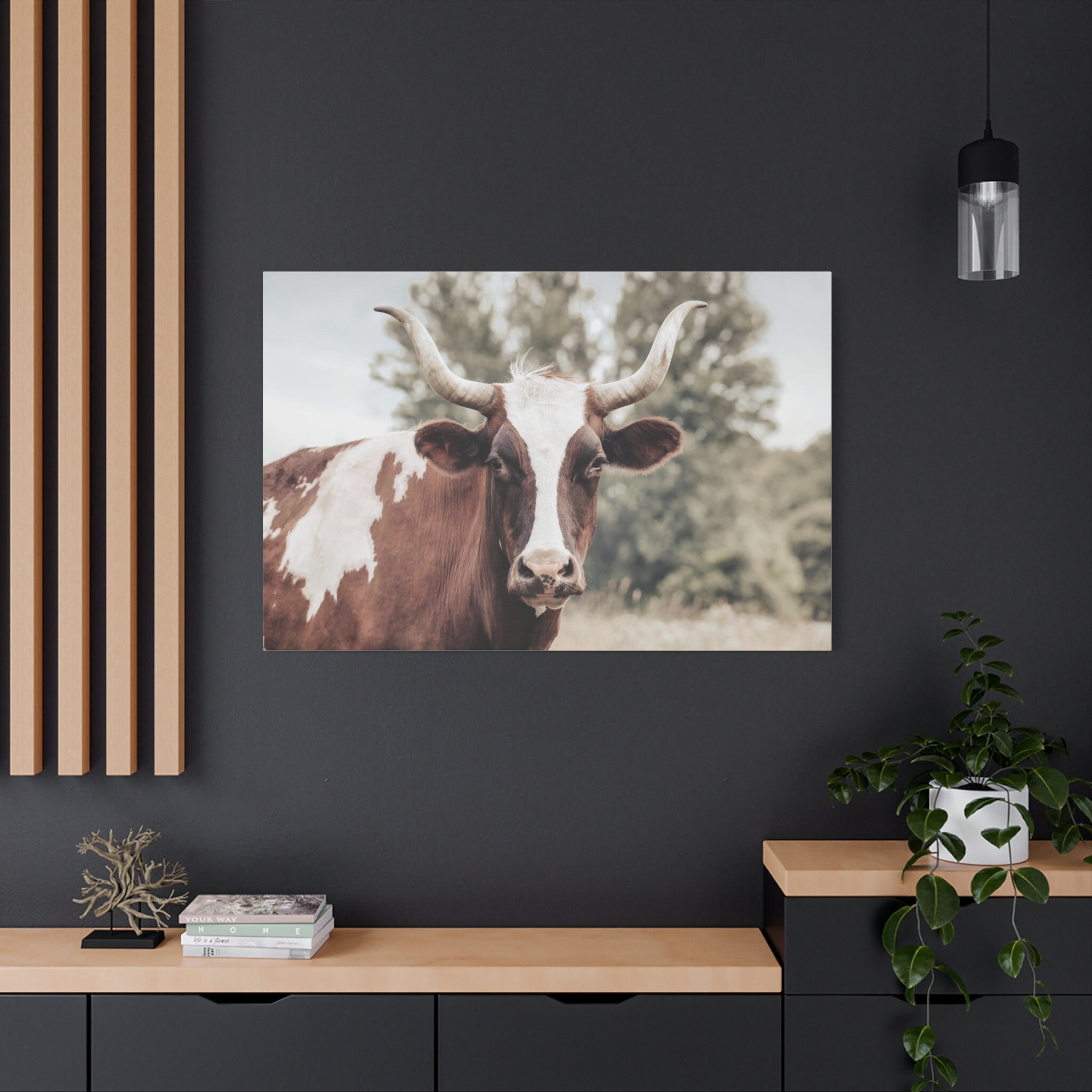 Rustic Cow Canvas, Rustic Cow Poster, Farmhouse Poster, Farmhouse ...