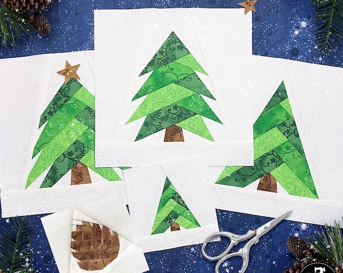 Pine Cone Quilt Block, Paper Pieced Quilt Pattern, PDF Pattern, Instant ...