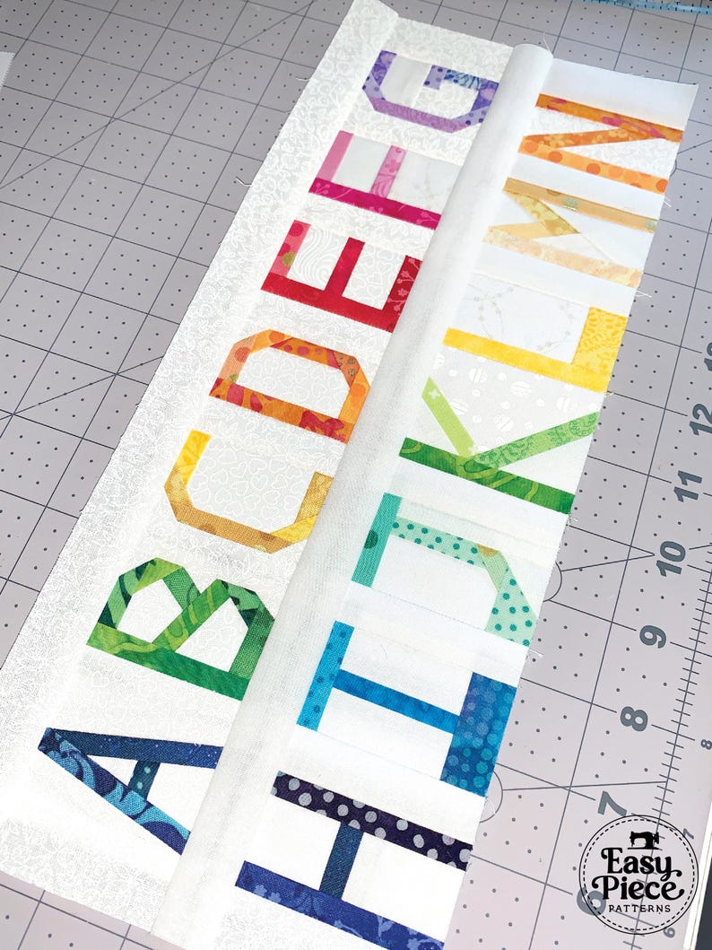 Alpha 5-inch Alphabet, A-Z Upper Case FPP Pattern. Includes Free How-to-fpp Tutorial and Heart ...