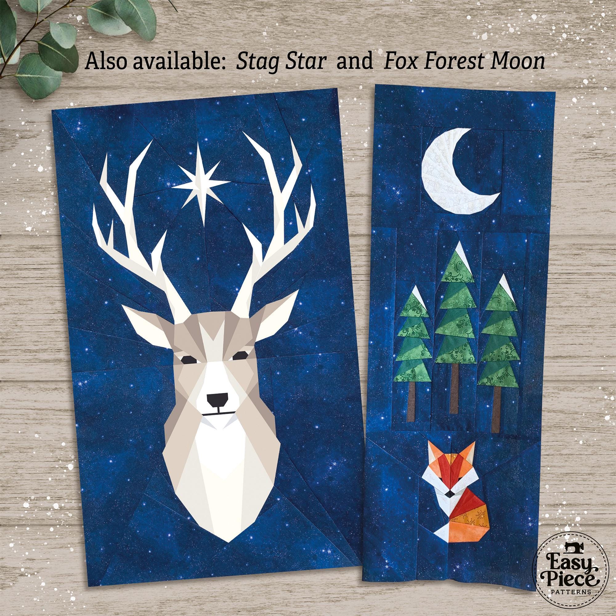 Forest in 3 Sizes, 8" 10" 12" Square. FPP Foundation Paper Piecing ...