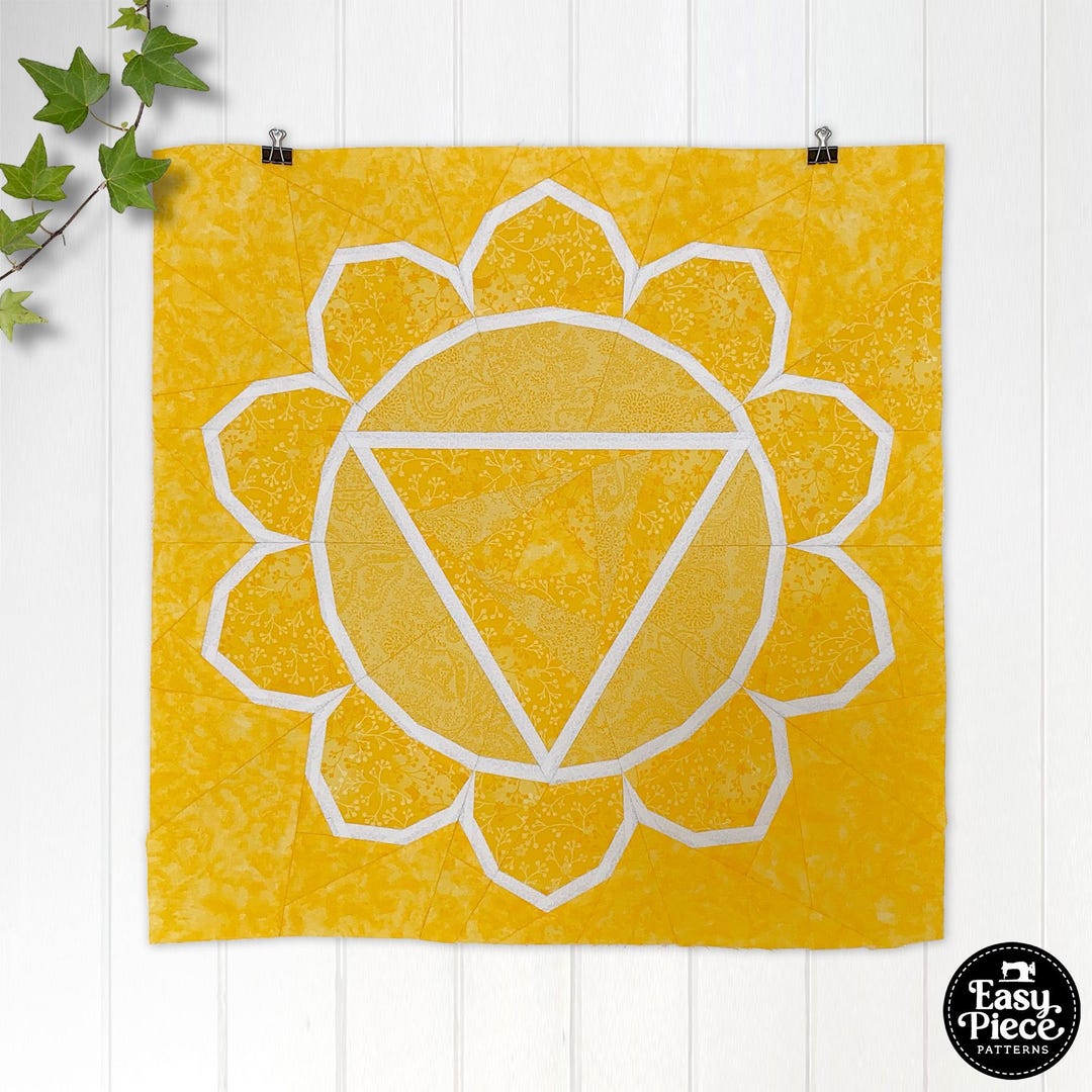 Solar Plexus Chakra 20 Quilt Block Pattern Foundation Paper Piecing ...