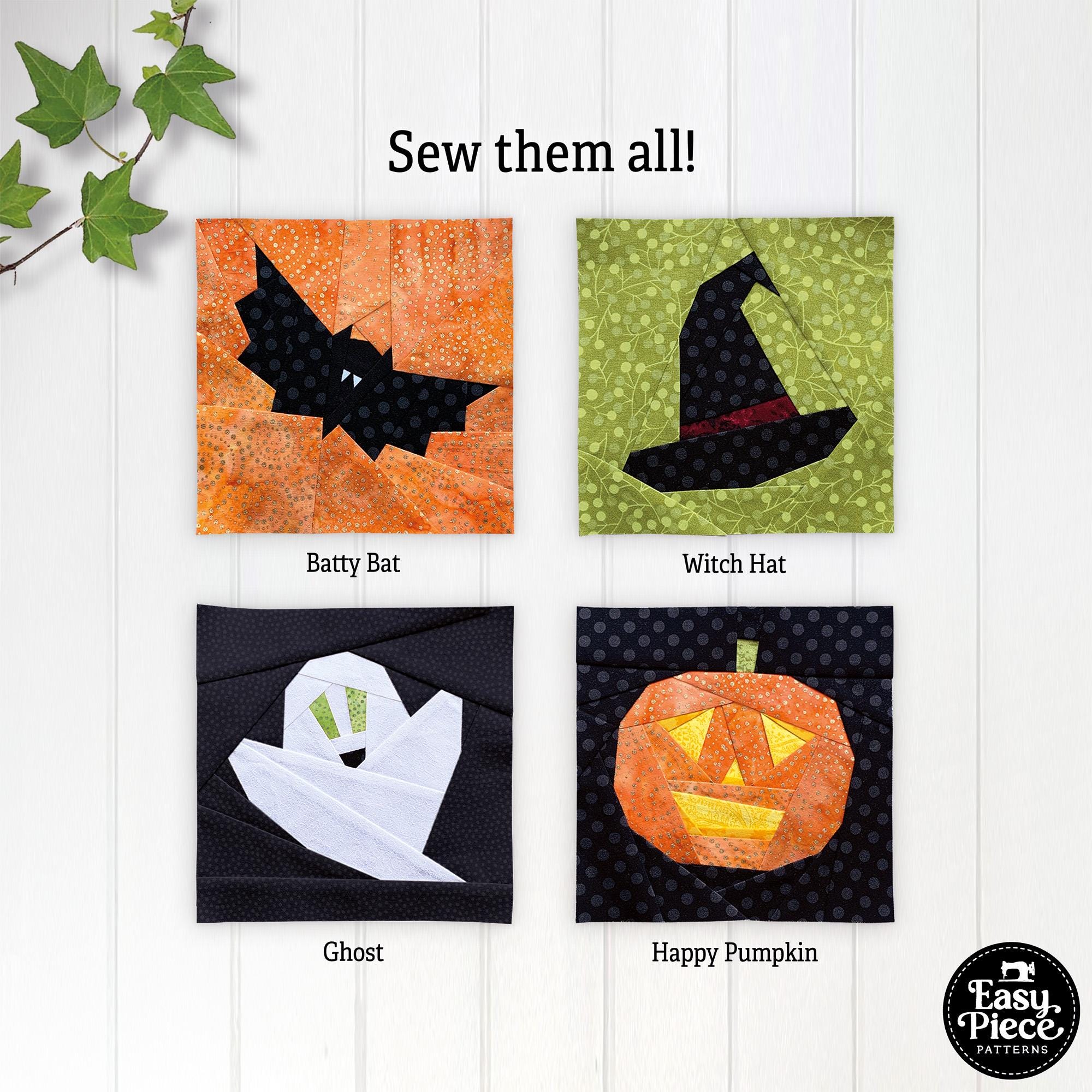 Black Rat 8" 10" 12" and 18" Quilt Block Patterns, With Fangs! Make ...