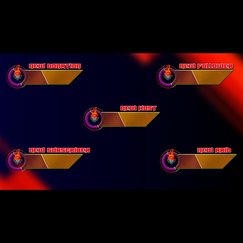 Twitch Animated Anime Theme Stream Overlay Package, Anime Style Overlay ...