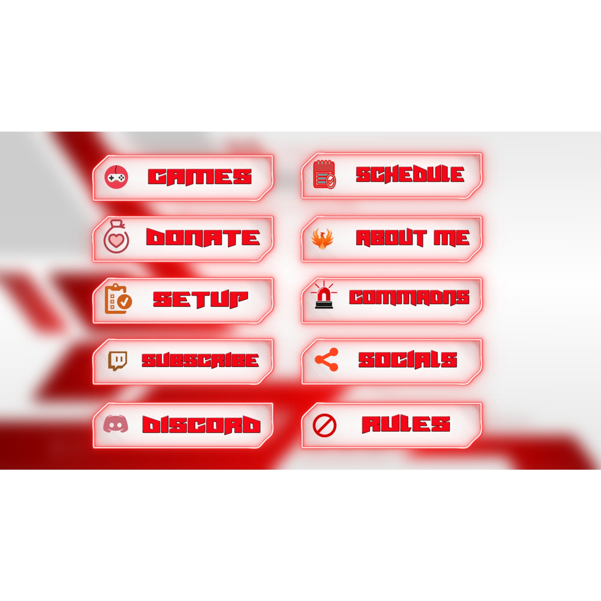 Twitch Animated White Theme Stream Overlay Package, Anime Style Overlay ...