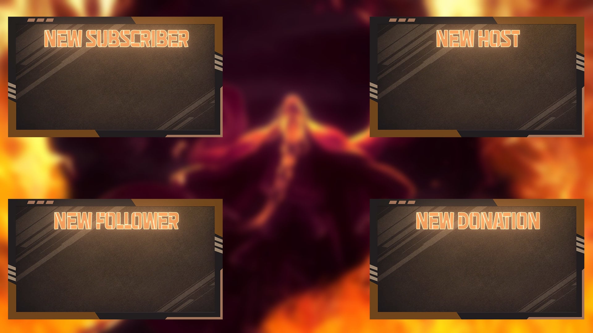 Twitch Animated Anime Theme Stream Overlay Package, Neon Style Overlay ...