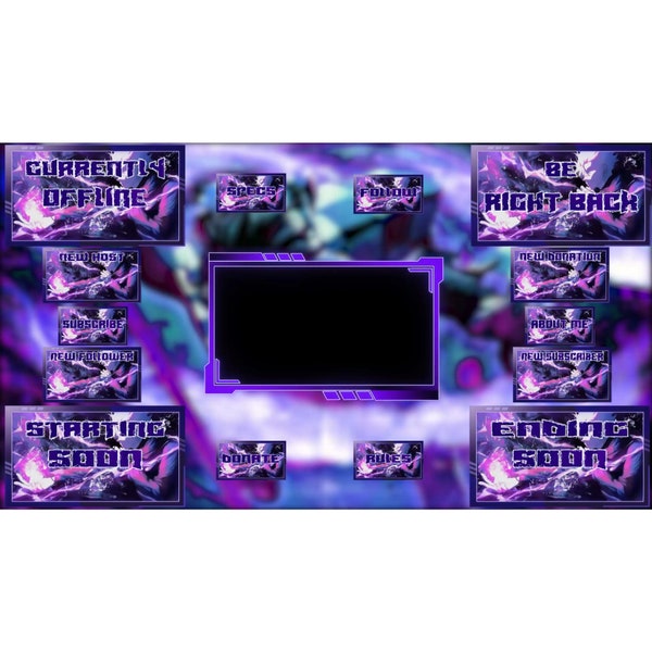 Jujutsu Kaisen Stream Overlay - Etsy Australia