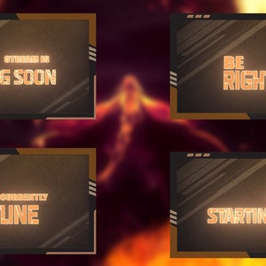 Twitch Animated Anime Theme Stream Overlay Package, Neon Style Overlay ...