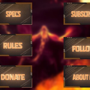 Twitch Animated Anime Theme Stream Overlay Package, Neon Style Overlay ...