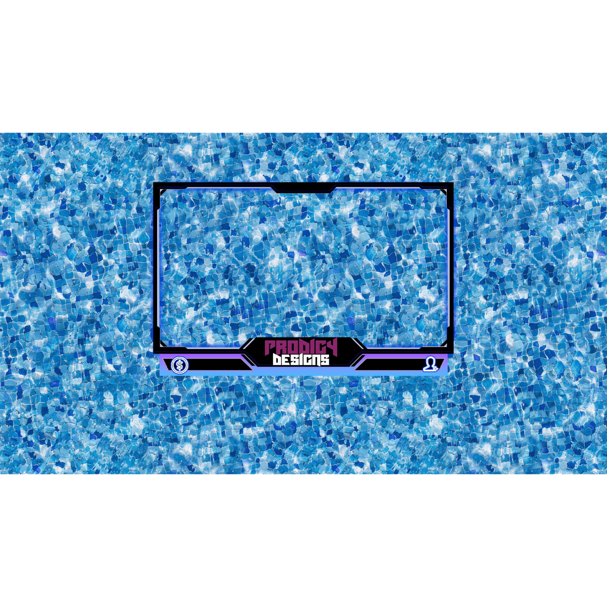 Twitch Webcam Overlay, Neon Blue Themed Overlay for Twitch, Youtube and ...