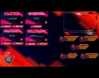 Twitch Animated White Theme Stream Overlay Package, Anime Style Overlay ...