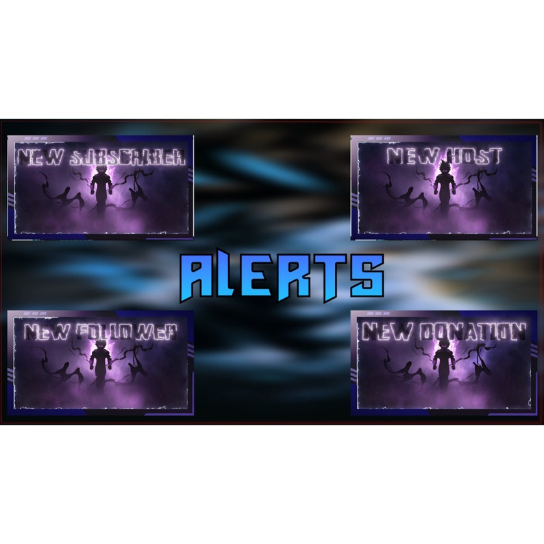 Twitch Animated Anime Stream Overlay Package, Vegeta Style Overlay ...