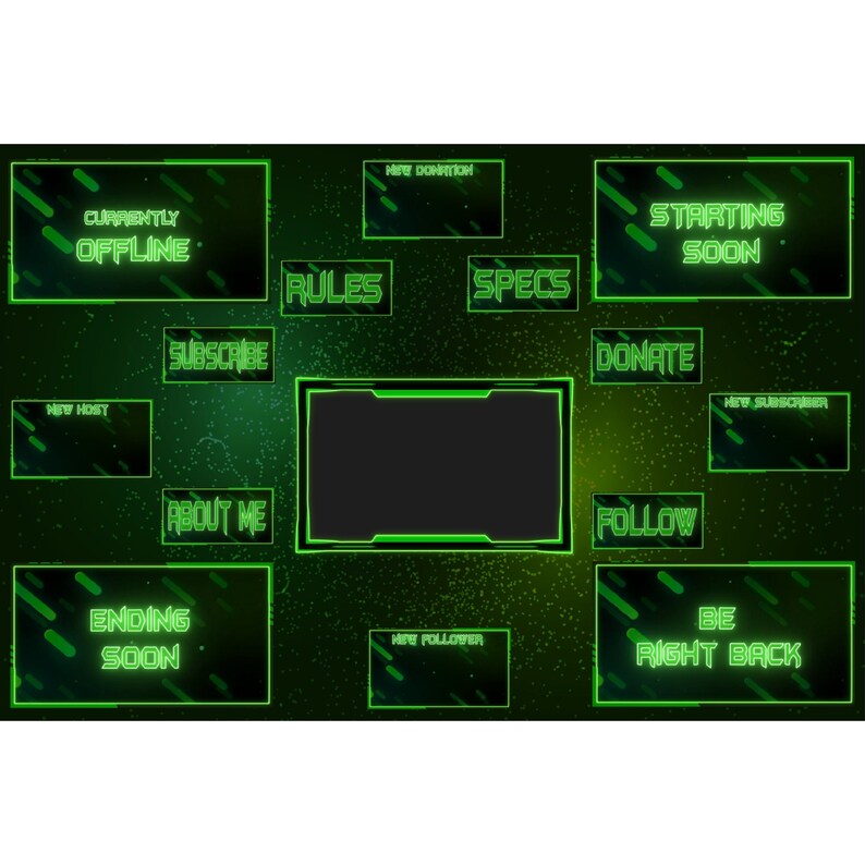 Twitch Overlays, Anime Overlay Package, Twitch Alerts, Stream Overlay ...