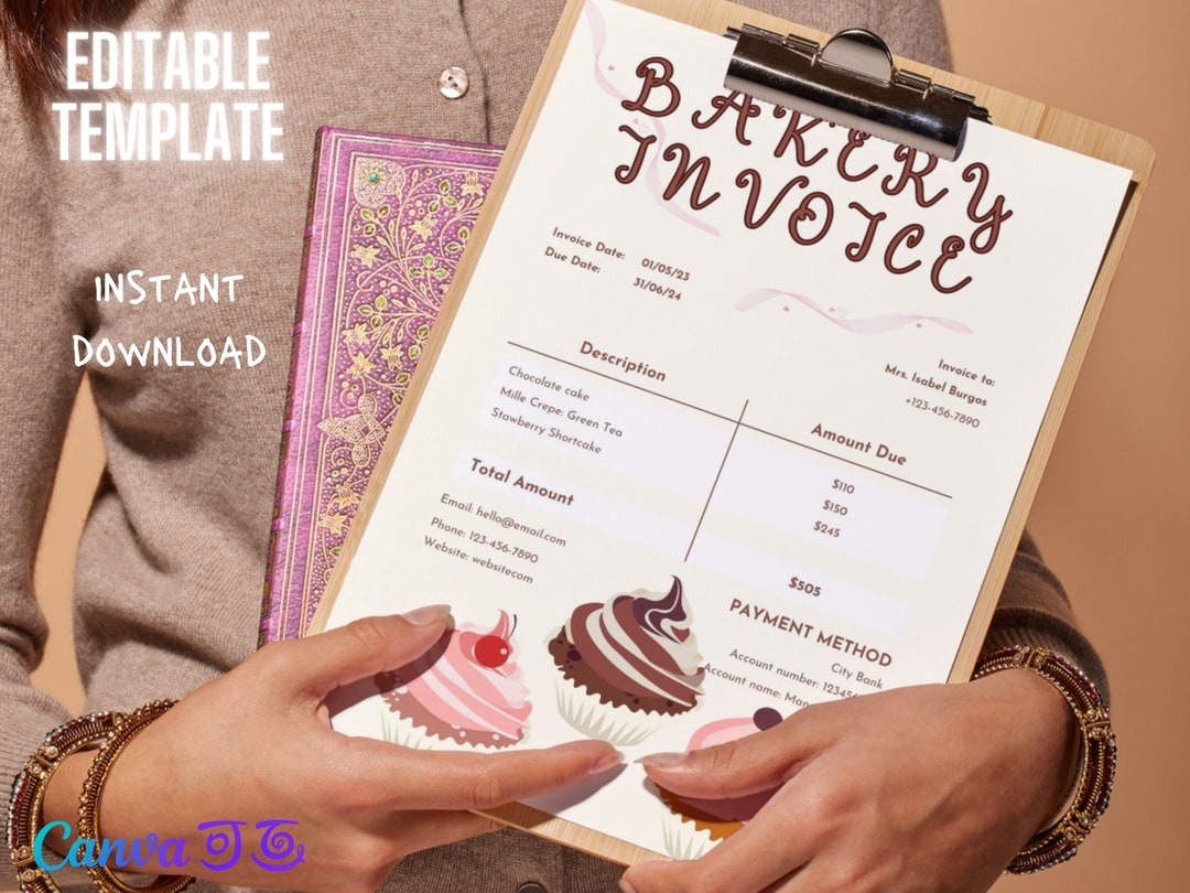 Bakery Invoice Template Bakery Business Receipt Template Business ...