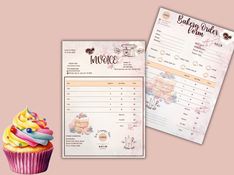 Bakery Order Form Editable Cake Order Form Printable Bakery Custom ...