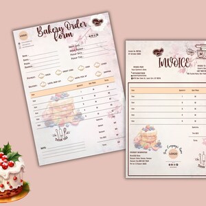 Bakery Order Form Editable Cake Order Form Printable Bakery Custom ...
