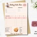 Bakery Order Form Cake Order Form Editable Template Canva Editable ...