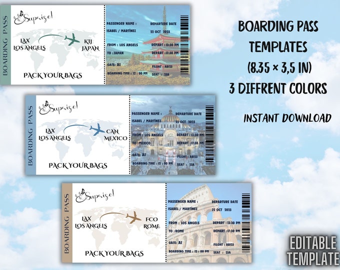 Bearbeitbare Bordkarte CANVA Vorlage, anpassbare Bordkarte, digitales ...