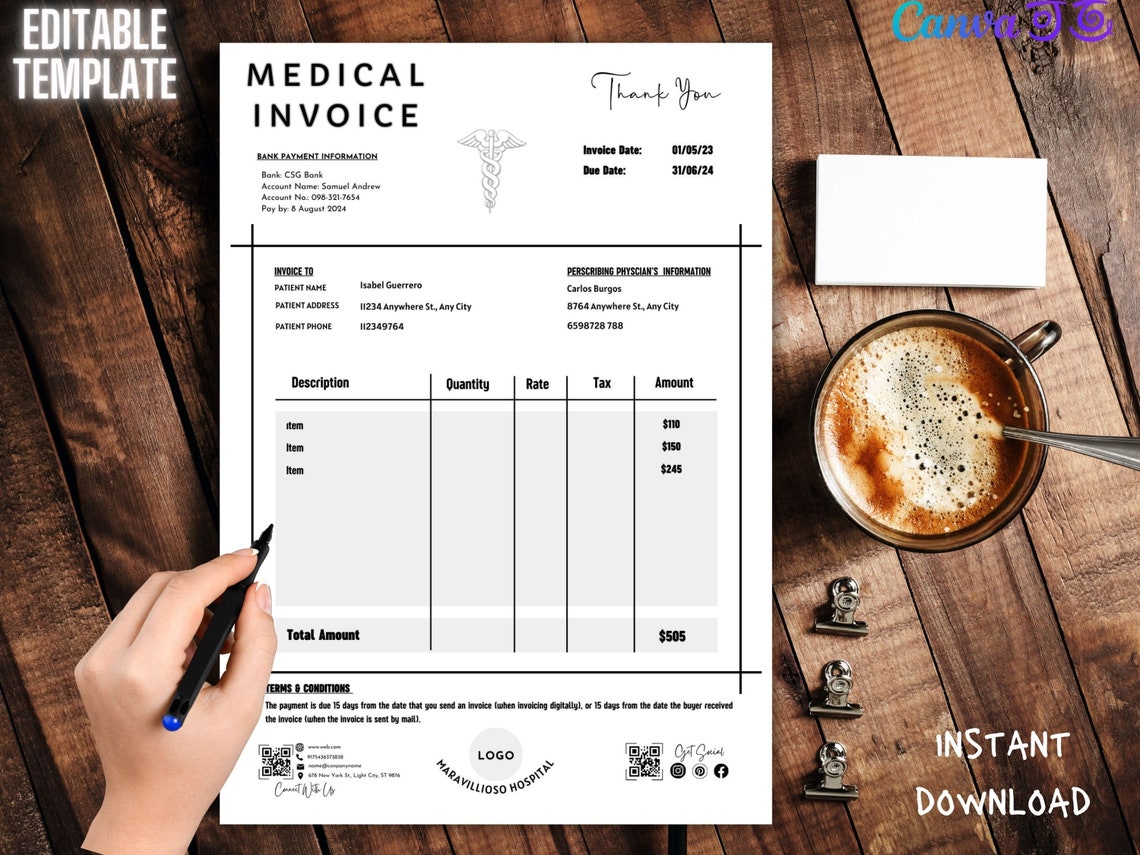 Medical Bill Receipt Medical Bill Receipt Forms Small Business Template ...