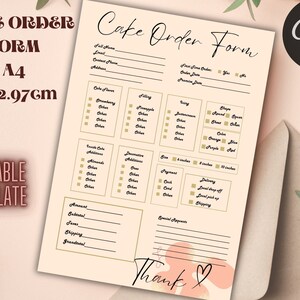 Editable Cake Order Form Template Bakery Order Form Wedding Cake Order ...