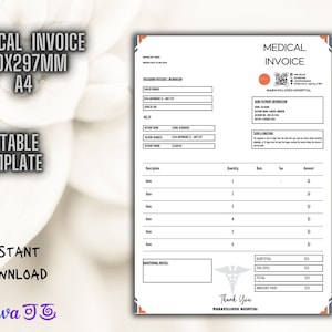 Medical Invoice Business Invoice Editable Invoice Invoice Template ...
