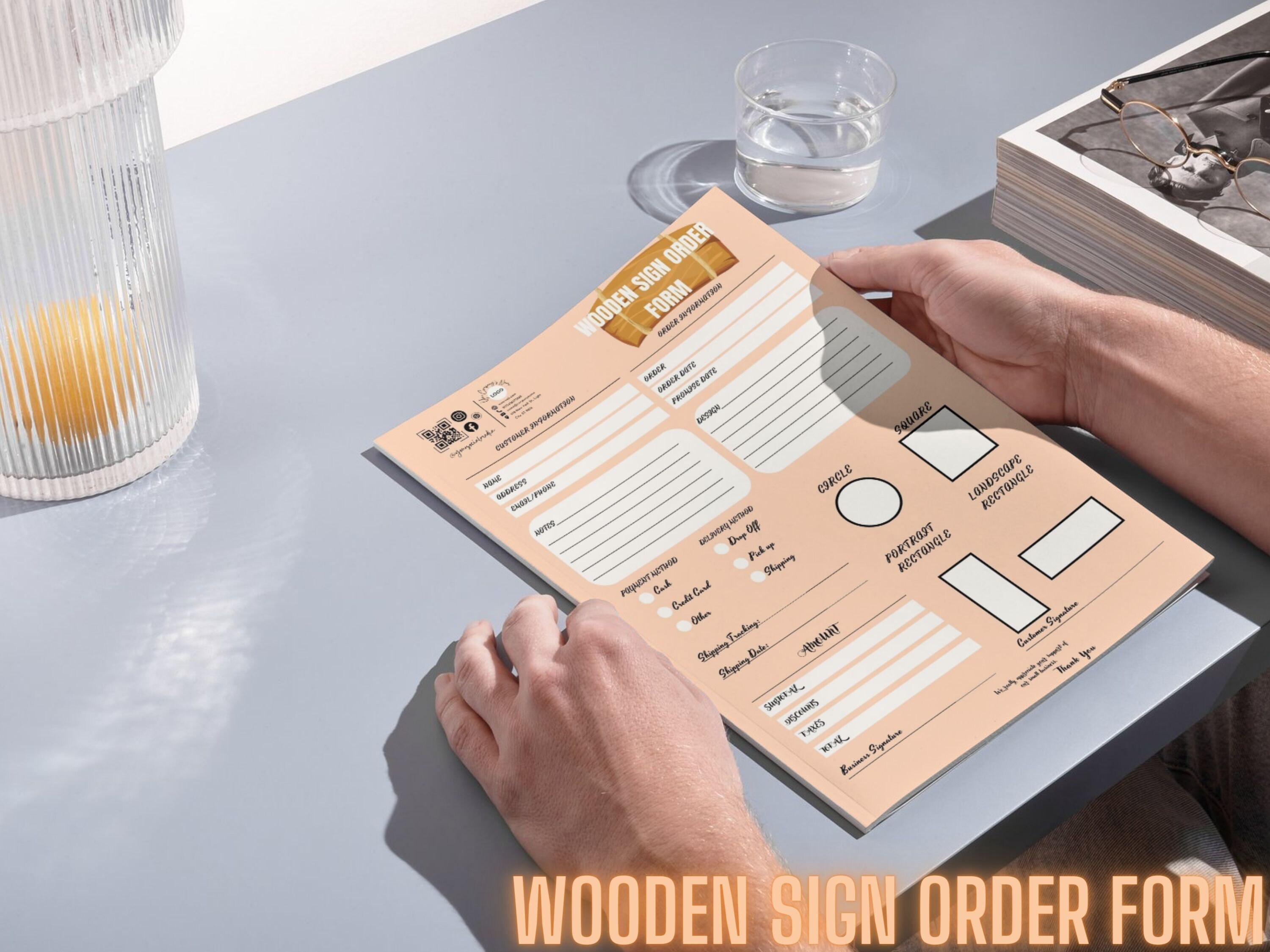 Wooden Sign Order Form Template Printable Craft Sign Order Form ...