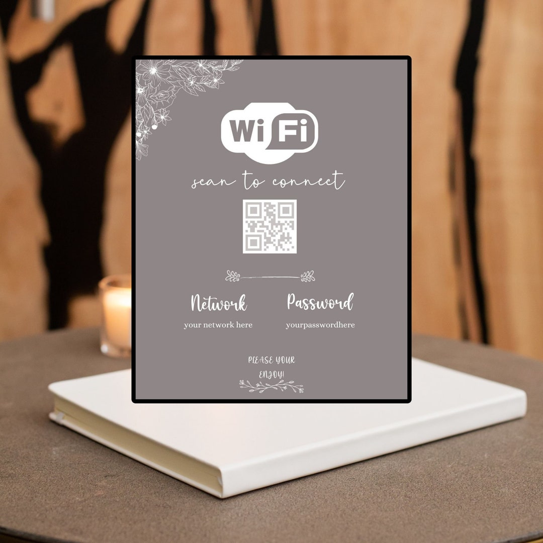 Wifi Password Sign Editable Wifi Sign Printable Wifi Password - Etsy